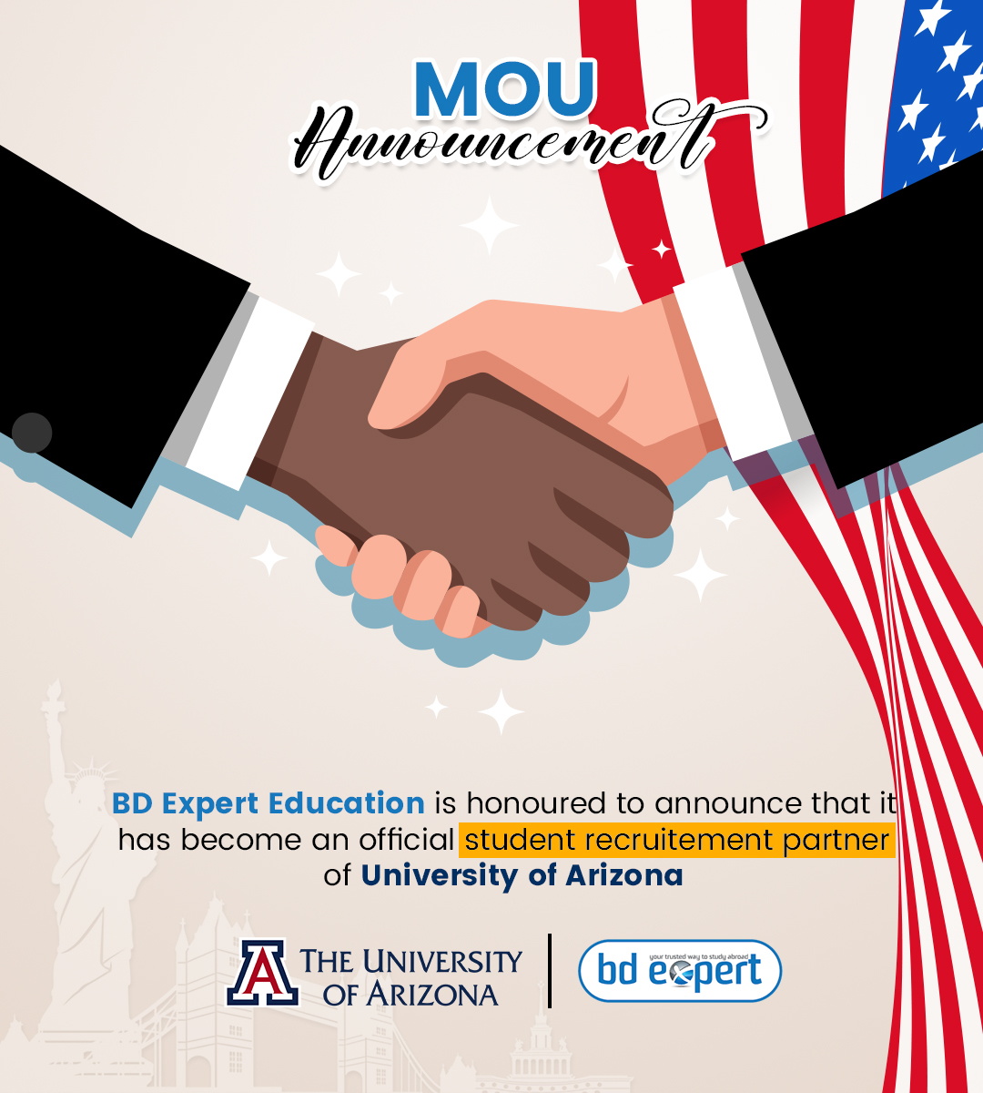 𝐌𝐎𝐔 𝐚𝐧𝐧𝐨𝐮𝐧𝐜𝐞𝐦𝐞𝐧𝐭 𝐰𝐢𝐭𝐡 𝐔𝐍𝐈𝐕𝐄𝐑𝐒𝐈𝐓𝐘 𝐎𝐅 𝐀𝐑𝐈𝐙𝐎𝐍𝐀 - BD Expert Education